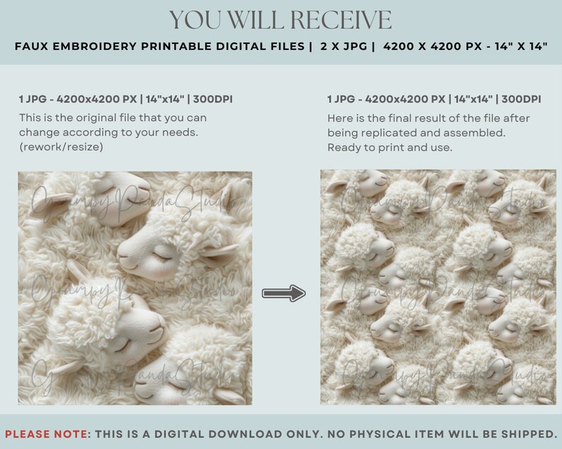 3d Cute Fluffy Lamb Seamless Pattern, Faux Embroidery Wool Baby Sheep ...