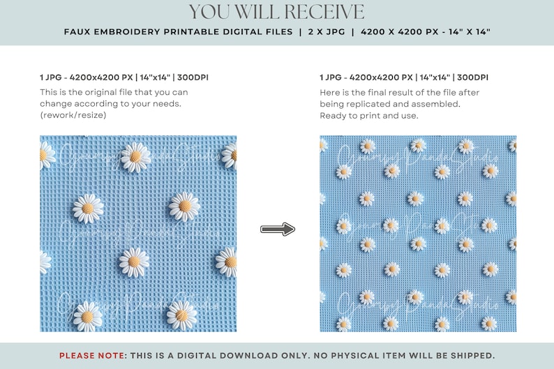 3d White Daisy Seamless Pattern, Faux Embroidery Waffle Knit Texture ...