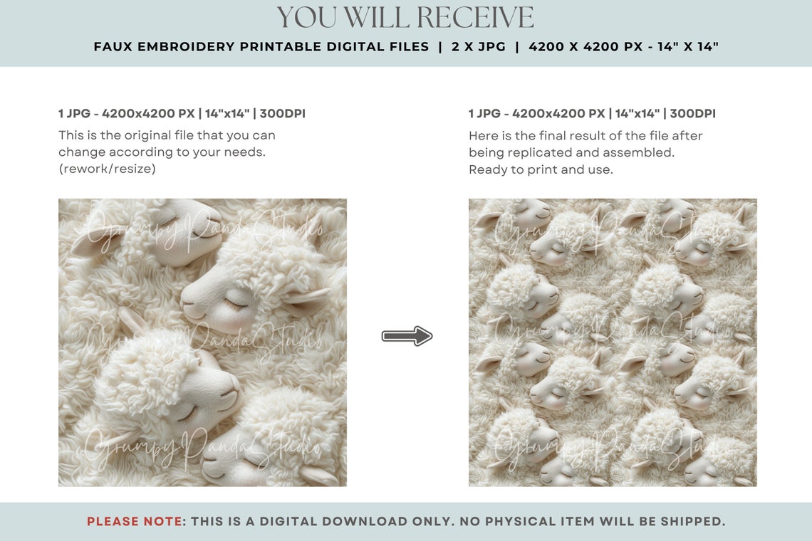 3d Cute Fluffy Lamb Seamless Pattern, Faux Embroidery Wool Baby Sheep ...