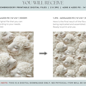 3d Cute Fluffy Lamb Seamless Pattern, Faux Embroidery Wool Baby Sheep ...