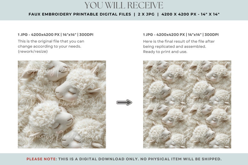 3d Cute Fluffy Lamb Seamless Pattern, Faux Embroidery Wool Baby Sheep ...