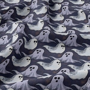 Purple Ghost Seamless Pattern, Sublimation Gifts, DIY Halloween Fabric ...