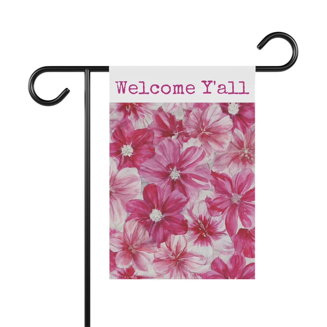 Southern Welcome Flower Yard Flag, Welcome Banner, Southern Home Decor ...