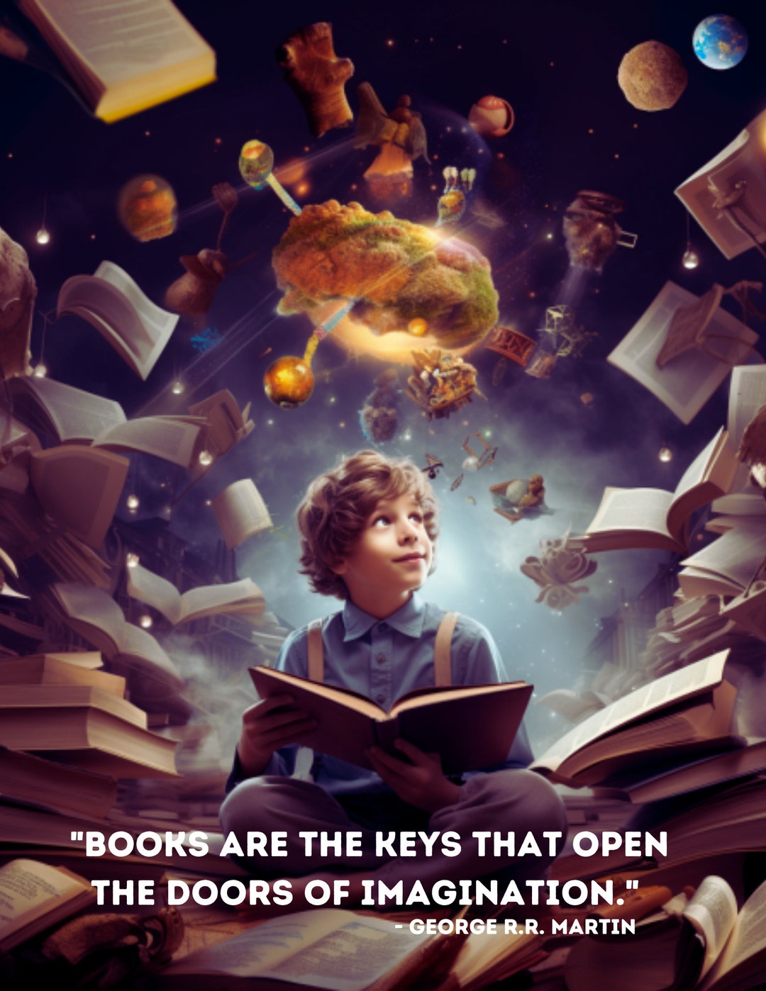 Knowledge Poster About Reading - Etsy