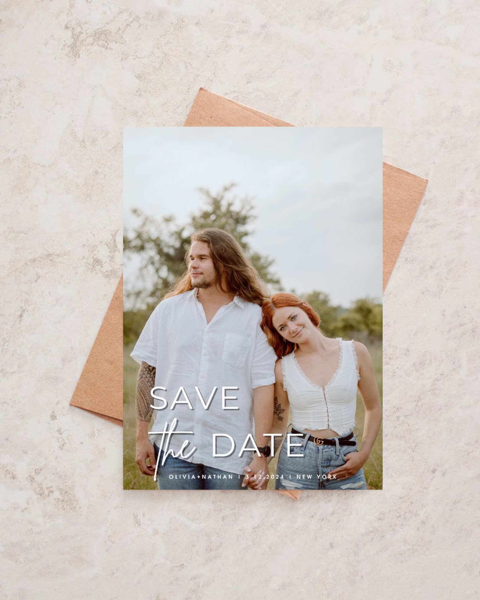 Simple Save the Date Canva Template - Etsy