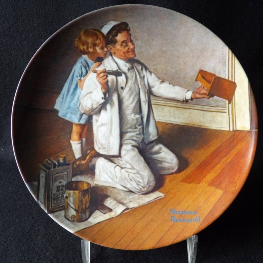 Norman Rockwell Limited Edition of "the Painter" Plate - Etsy