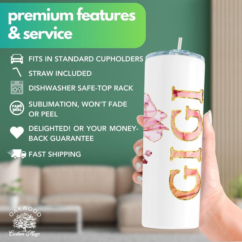 Custom Glitter Gigi Tumbler, Gigi Personalized Tumbler, Gigi Custom ...
