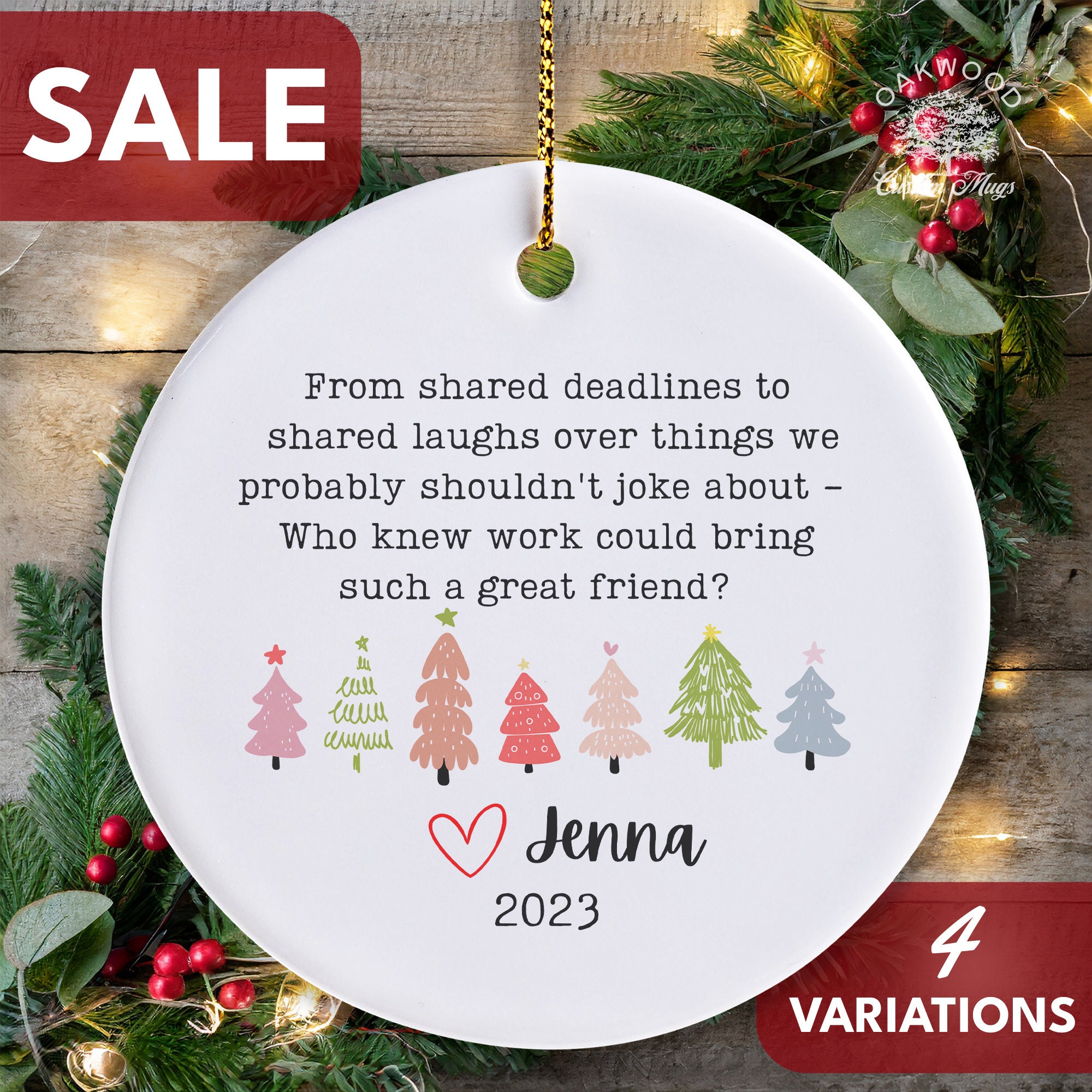 Personalized Coworker Ornament, Coworker Christmas Gift 2023, Work ... Personalized Coworker Ornament, Coworker Christmas Gift 2023, Work ...