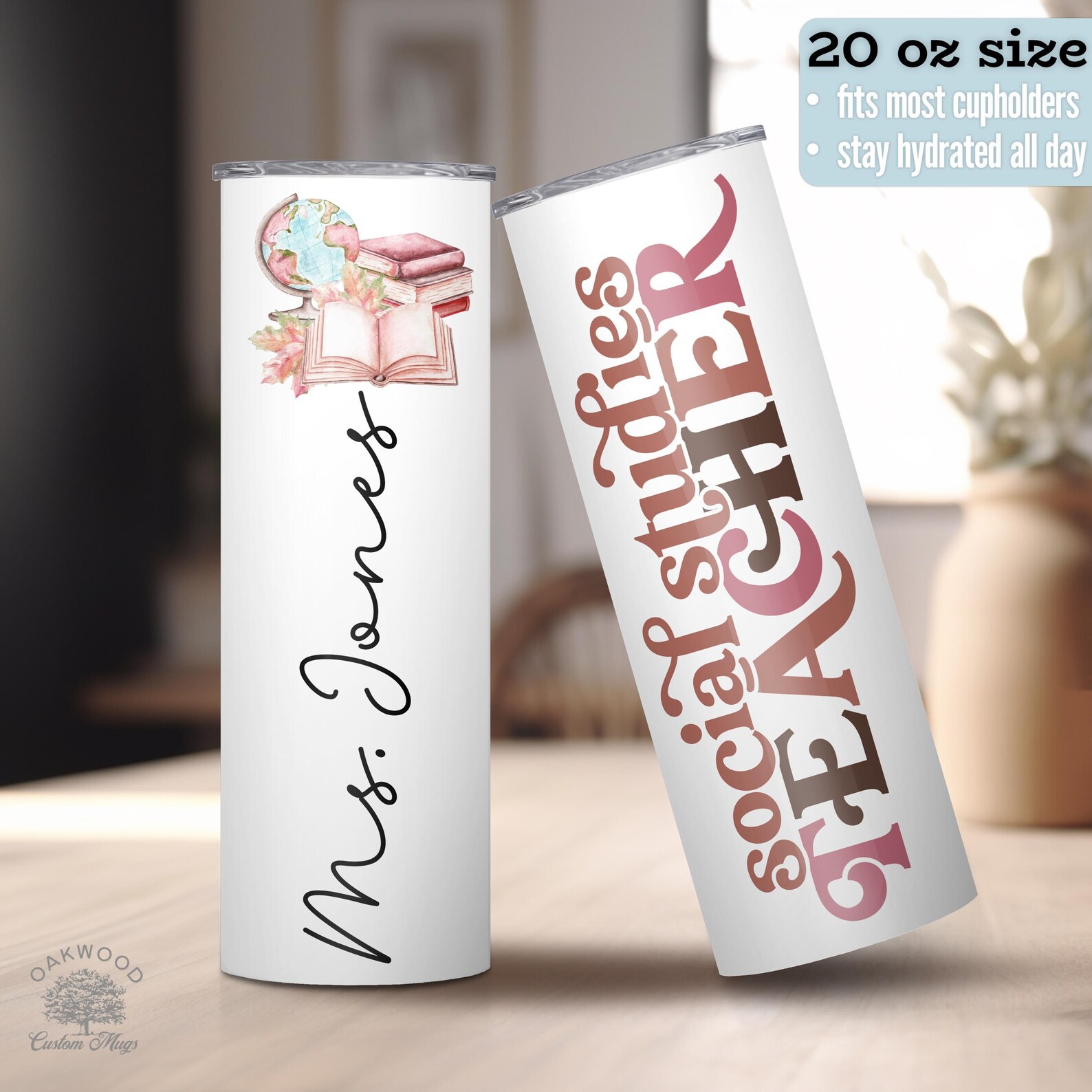 Custom Teacher Gift Social Studies, Personalized Teacher Tumbler Gift ...