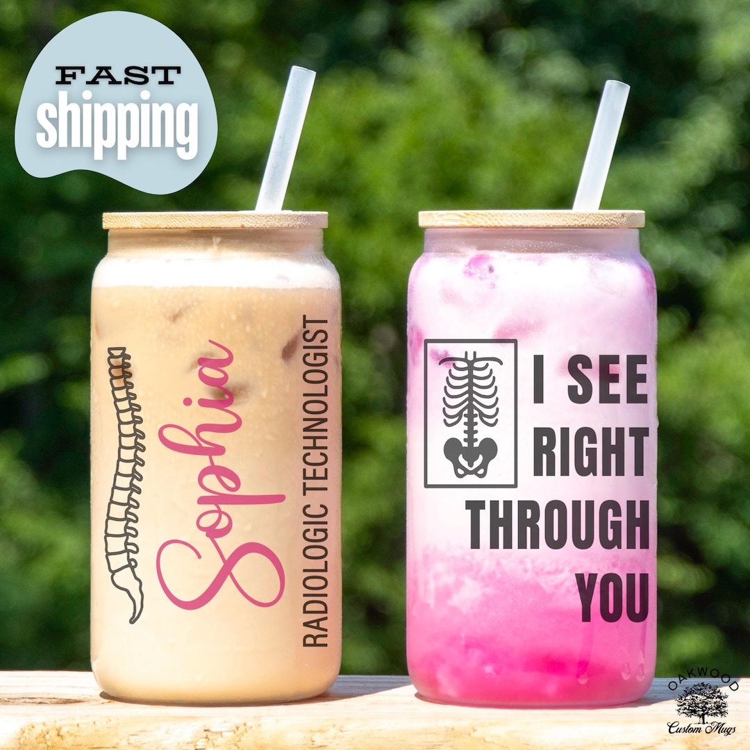 Personalized Radiology Tech Glass Tumbler Custom Xray Tech Gift for ...