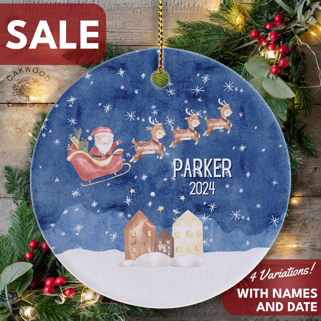 Personalized Christmas Ornament for Boys 2024, Custom Child Name ...