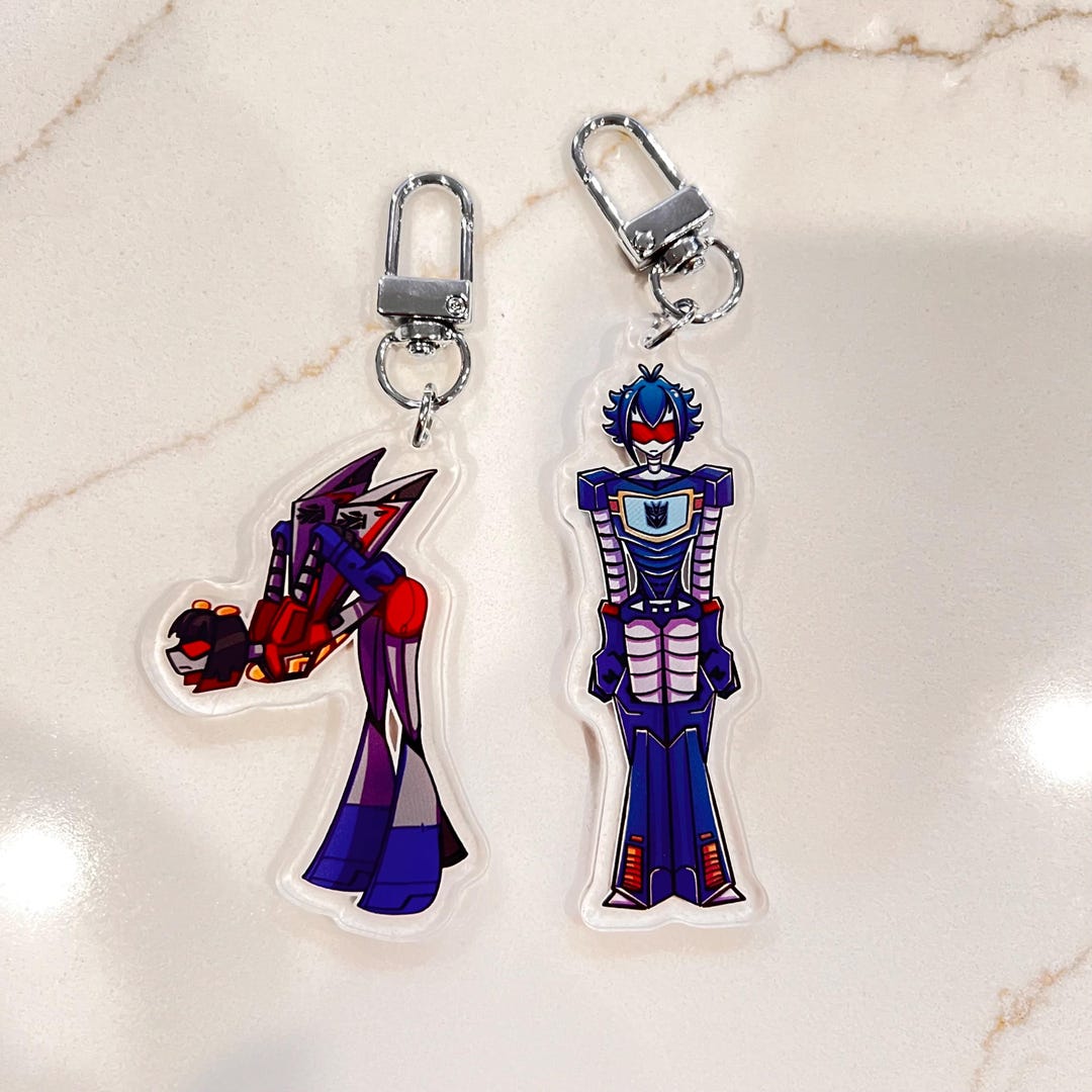 Transformers Keychain Charm/ Starscream/ Soundwave/ Custom Made/ Pair ...