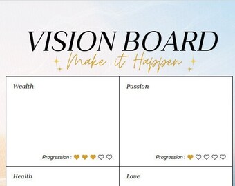CUSTOM Vision Board: Digital And/or Print. VISUALIZE Your Dream Life - Etsy