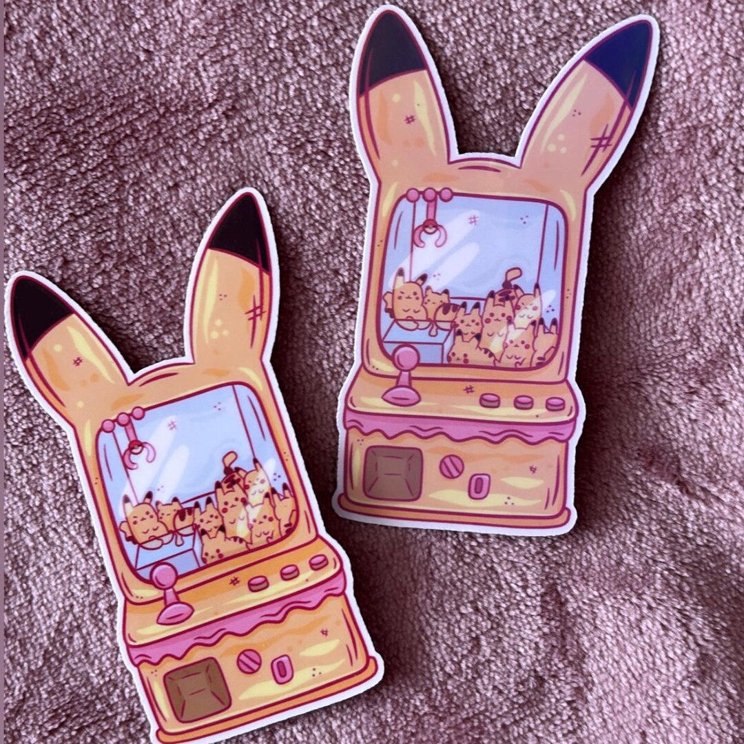 Video Game Pika Vending Machine Sticker - Etsy
