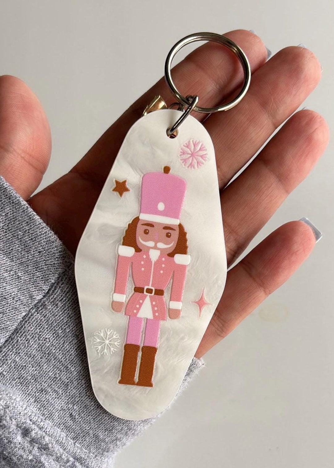 Pink Christmas Nutcracker Motel Keychain - Etsy