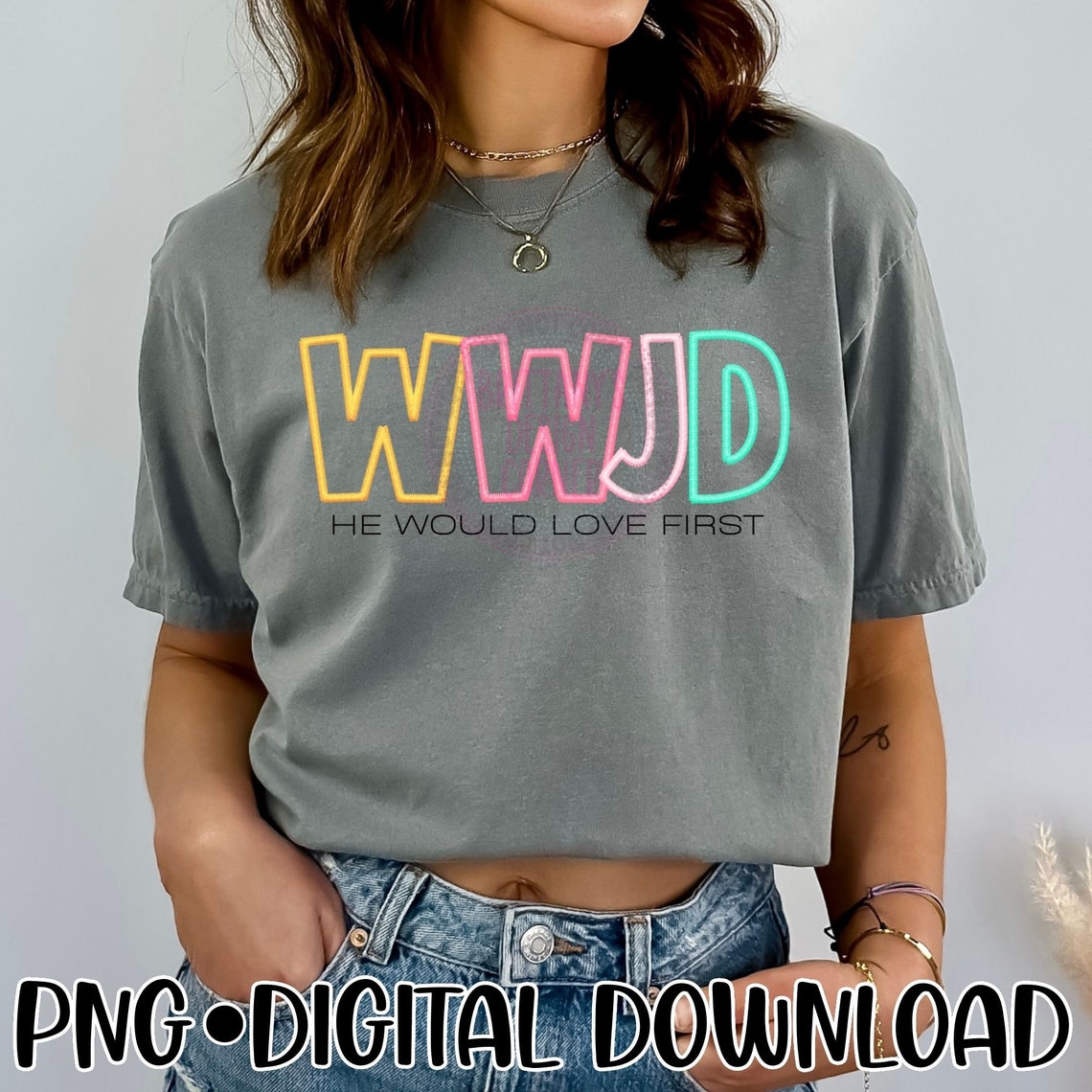Wwjd Png Faux Embroidery Png Insntant Download Digital - Etsy