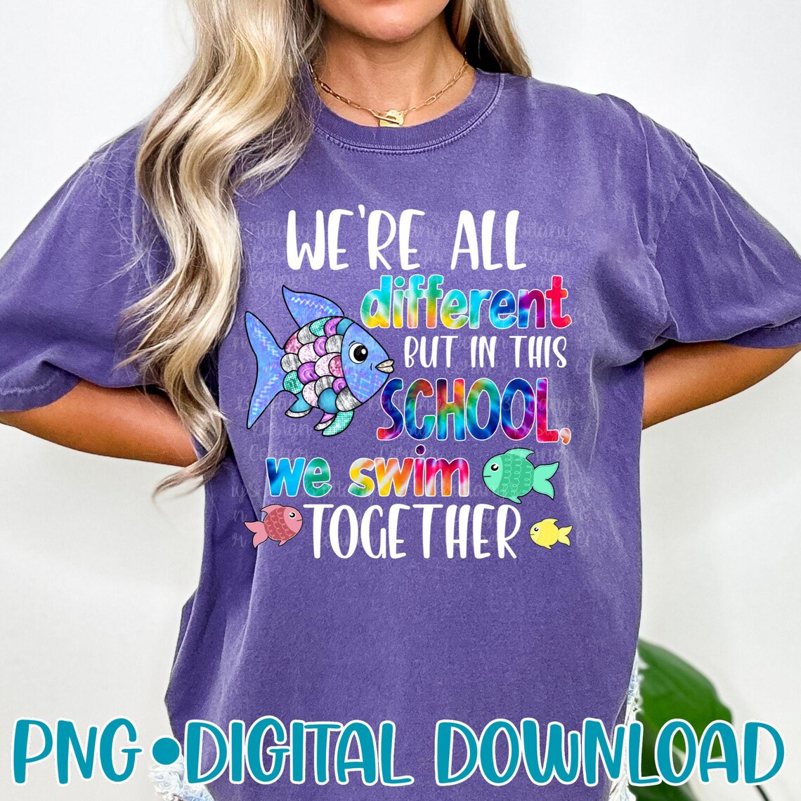 We're All Different but in This School We Swim Together Png, Instant ...
