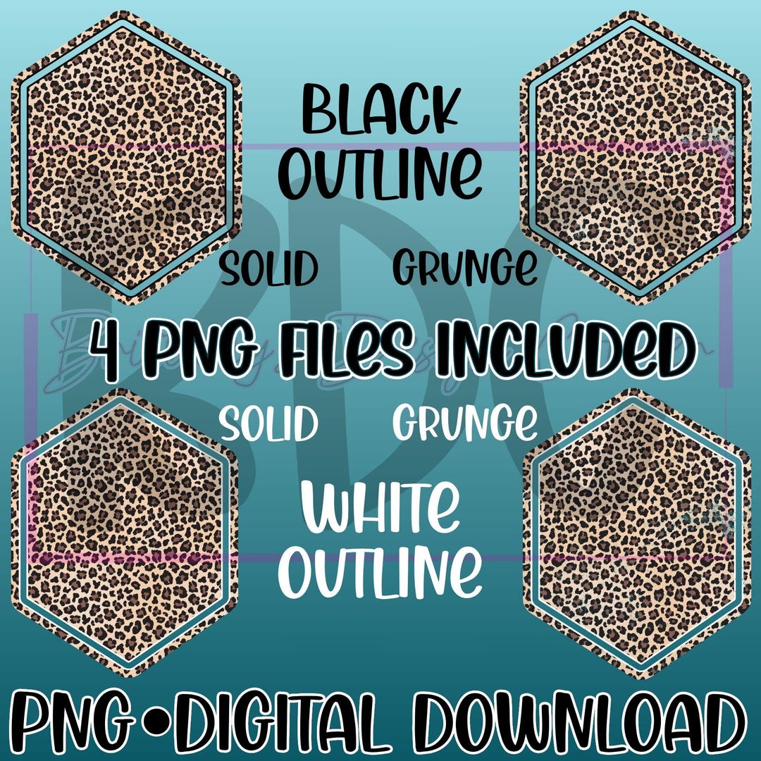Blank Leopard Print Design Element Logo Png, Sublimation, Instant ...