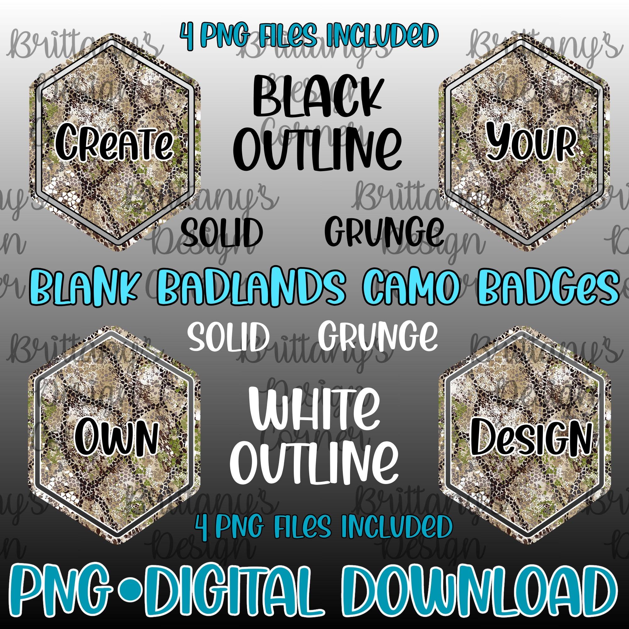 Blank Badlands Camo Design Element Logo Png, Sublimation, Instant ...