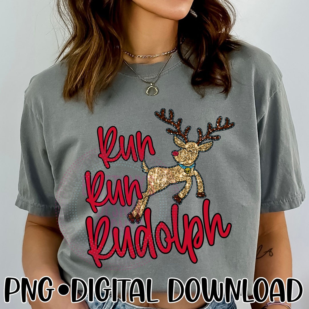 Run Run Rudolph Png, Christmas Png, Christian Christmas Png, Digital ...