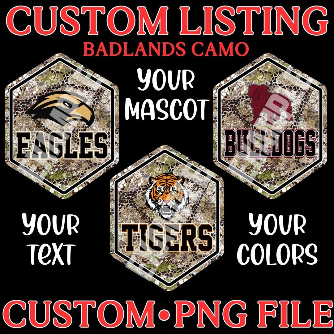 CUSTOM Camo Mascot Png, Badlands Camo Design, PNG File, Trending Png ...