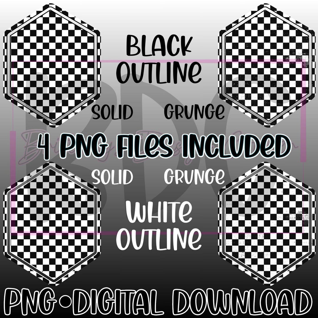 Blank Checkered Design Element Logo Png, Sublimation, Instant Download ...