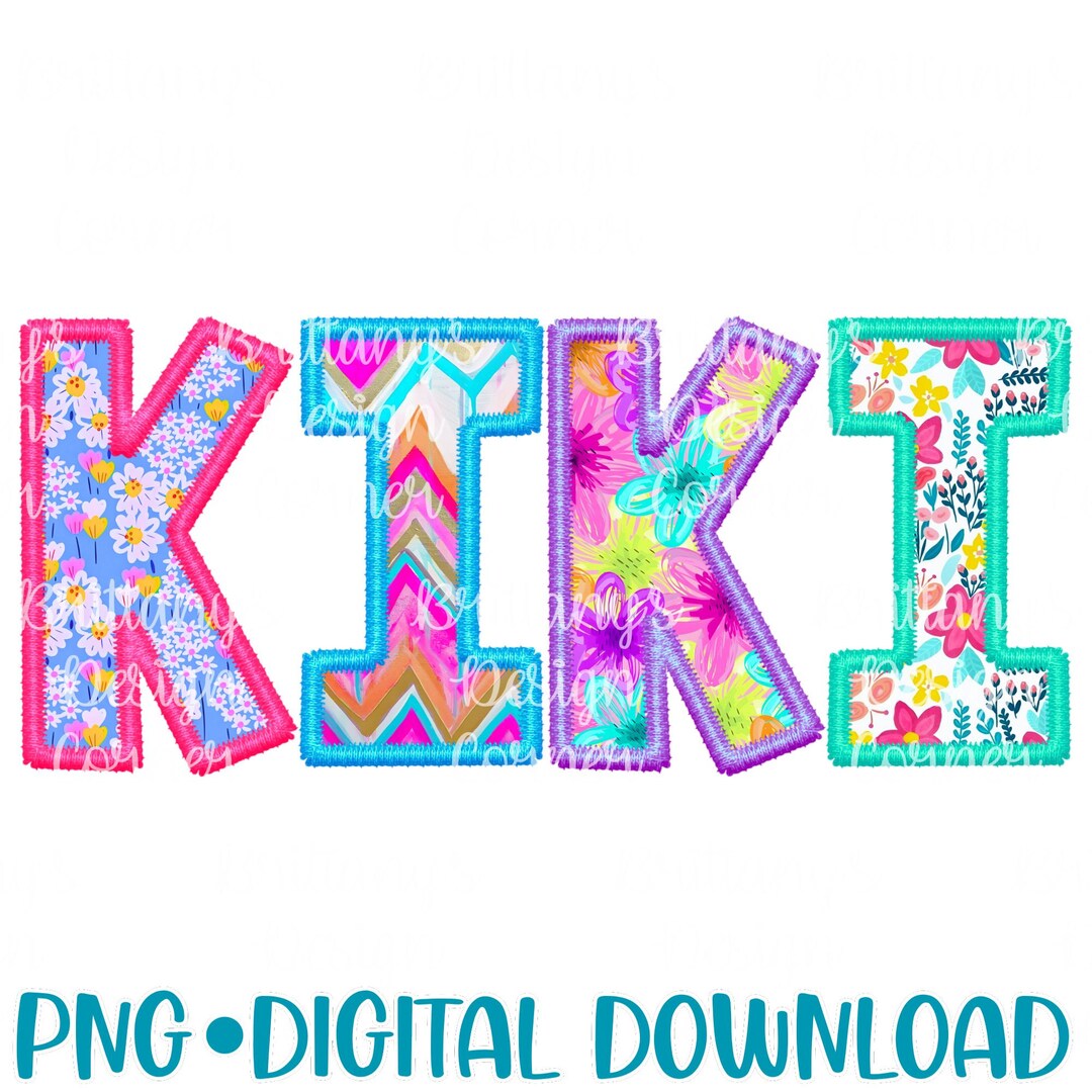 Kiki Png, Faux Embroidery, Png, Instant Download, Digital Download ...