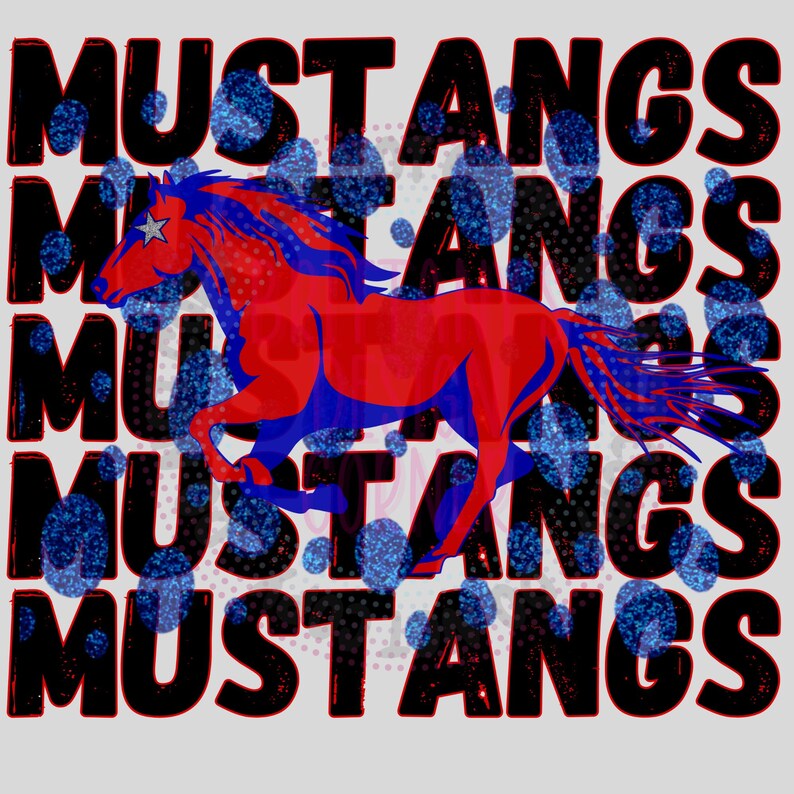 Mustangs School Mascot Png, School Spirit Png, Digital Download ...