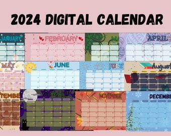 2024 Digital Calendar - Etsy