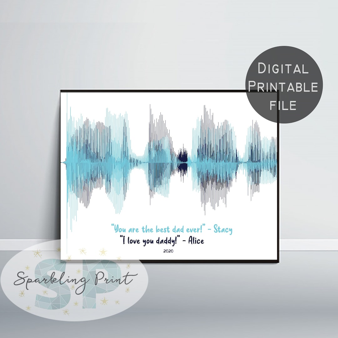 Custom Sound Wave Art Print, Personalized Wall Art,personalized Voice ...