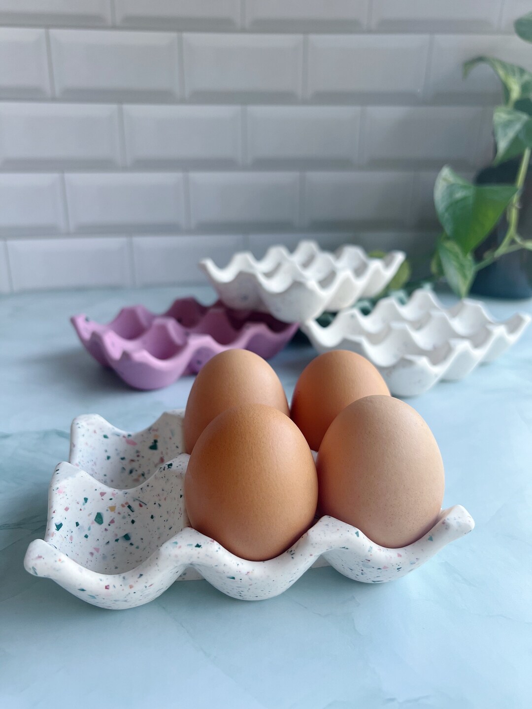 EGG TRAY Terrazzo Smooth Finish - Etsy