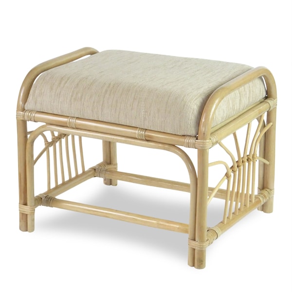 Rattan Ottoman - Etsy