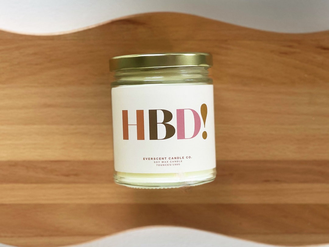 Happy Birthday Soy Candle/birthday Candle Gift/non Toxic Candle Gift ...