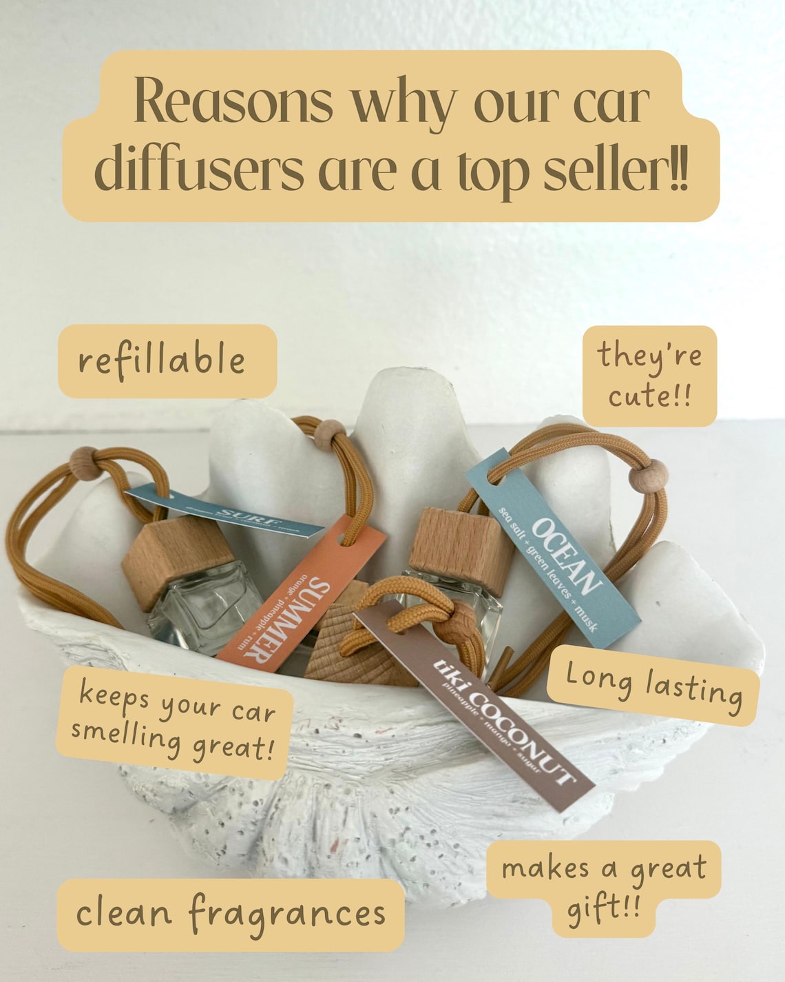 Car Air Freshner/car Diffuser/modern Clean Car Fragrance/reusable Car ...