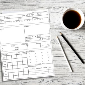 Nursing School Clinical Brain | Nurse Report for Patient Care | Simple ...