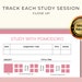 Pomodoro Study Note Template Worksheet | Digital Printable PDF | 7 ...