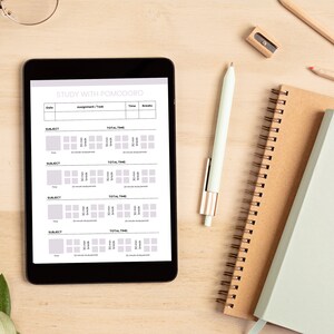 Pomodoro Study Note Template Worksheet | Digital Printable PDF | 7 ...