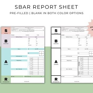 Nursing School SBAR Sheet | Med Surg Nurse Report | Clinical Simulation Aid | PDF Instant ...