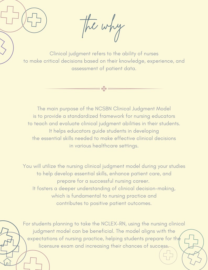 Digital Nursing School Student Clinical Judgment Workbook | 130+ Pages ...