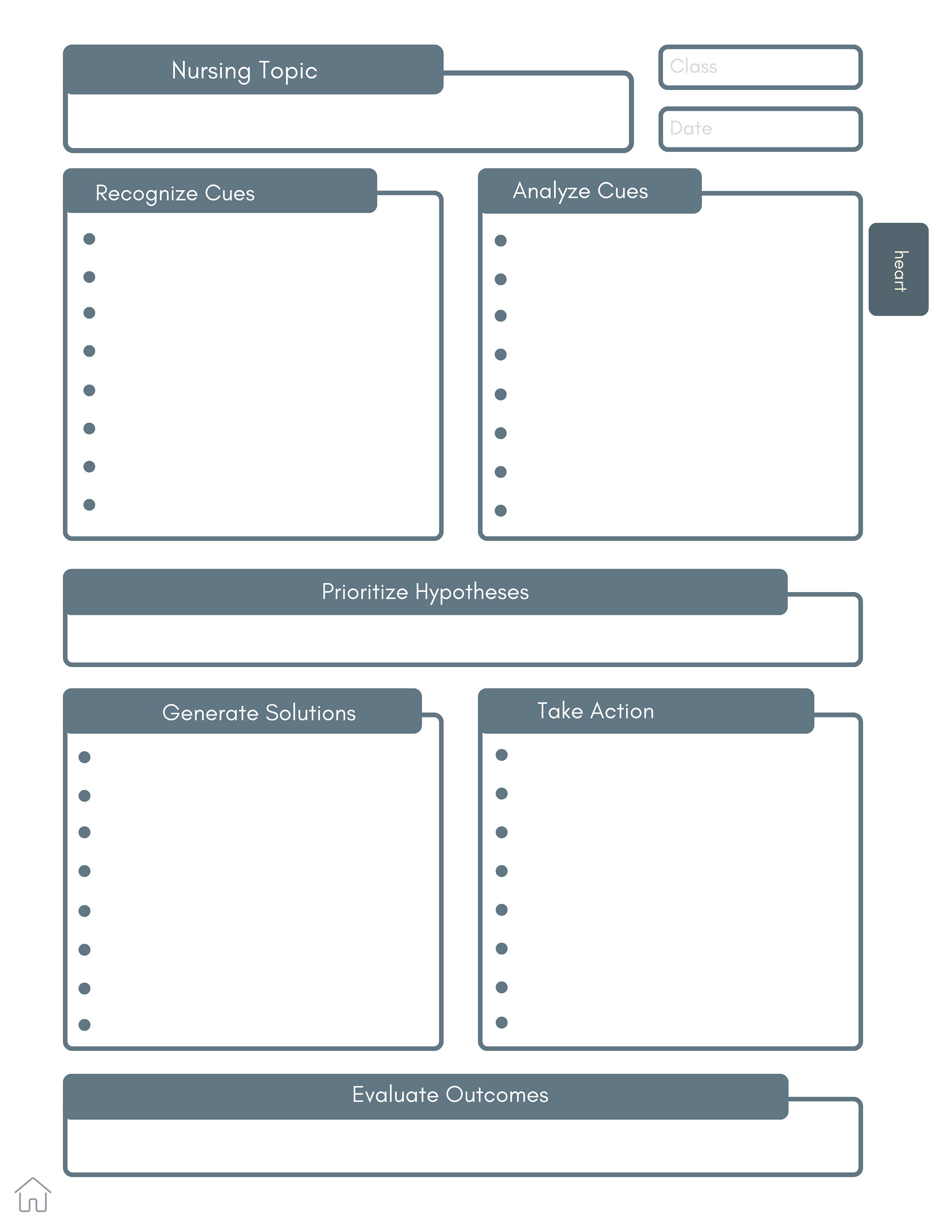 Digital Nursing School Clinical Judgment Worksheets for Nursing ...
