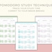 Pomodoro Study Note Template Worksheet | Digital Printable PDF | 7 ...