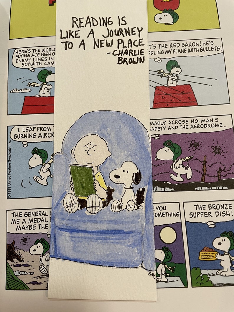 Snoopy Bookmarks, Calvin and Hobbes Bookmarks - Etsy
