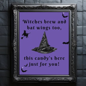 Printable Halloween Candy Bowl Sign Out of Candy Sign Halloween Take ...