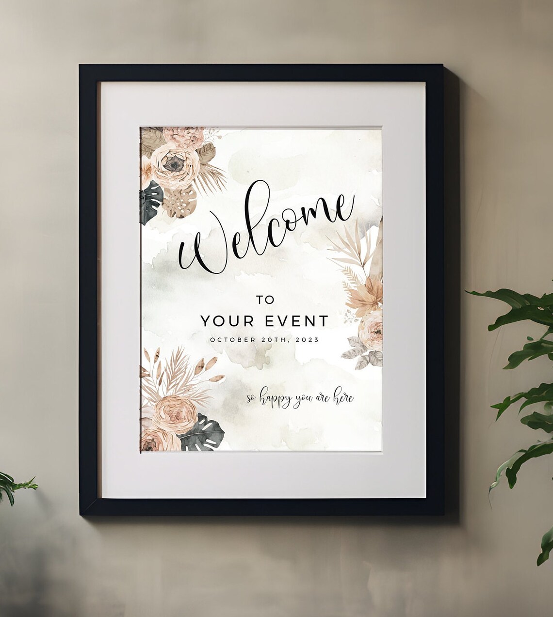 Downloadable Welcome Sign, Instant Access, Welcome Sign Template, Boho ...