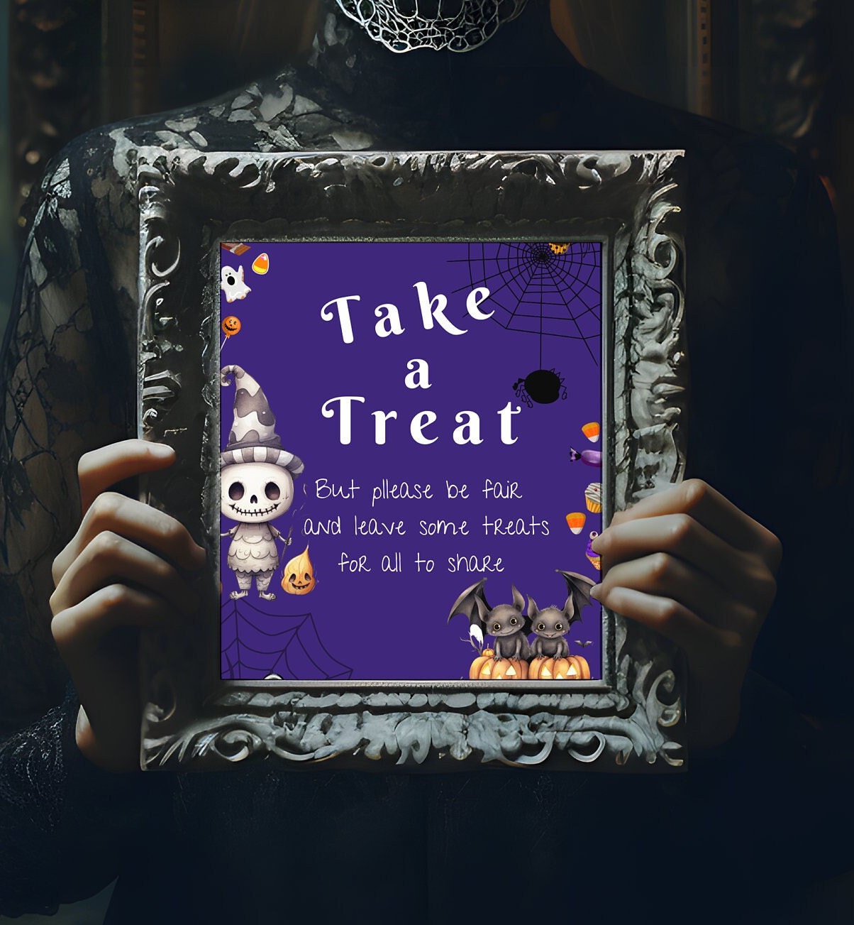 Printable Halloween Candy Bowl Sign Out of Candy Sign Halloween Take ...