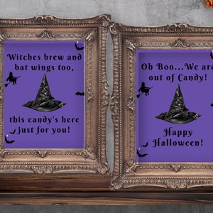 Printable Halloween Candy Bowl Sign Out of Candy Sign Halloween Take ...