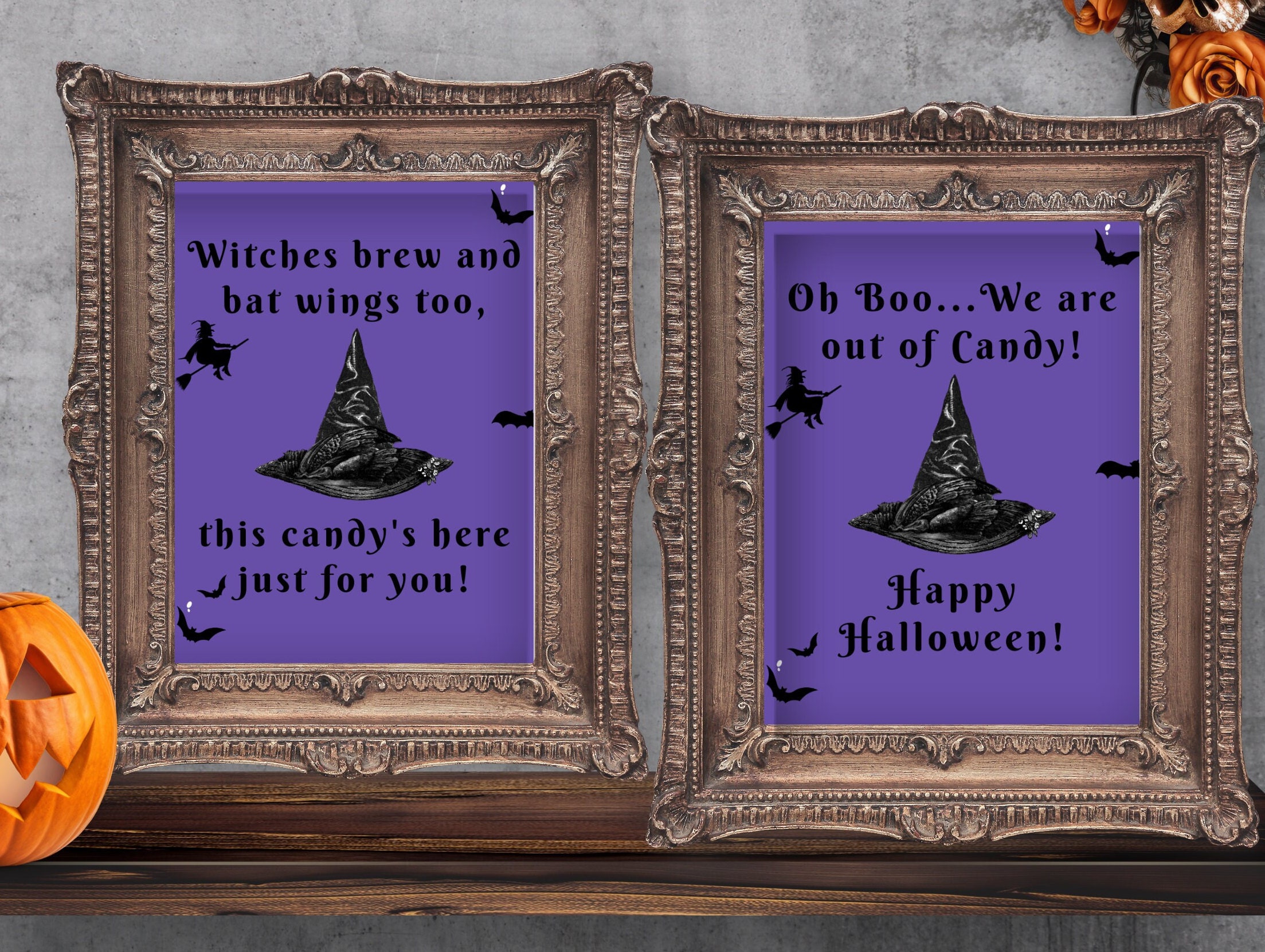 Printable Halloween Candy Bowl Sign Out of Candy Sign - Etsy