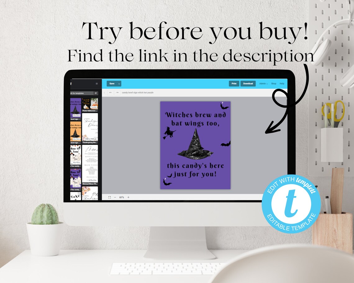 Printable Halloween Candy Bowl Sign Out of Candy Sign - Etsy