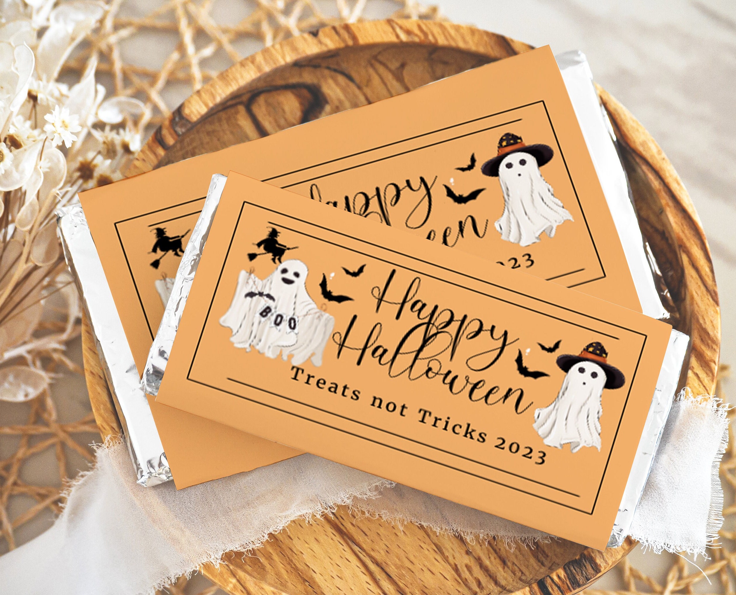 Halloween Chocolate Bar Wrapper | Candy Label Halloween | Adult Party ...