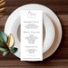 Buffet Menu Cards Template, Instant Download, Minimalist Buffet Card ...